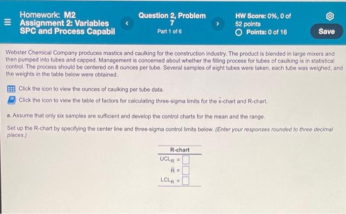 Solved Homework: M2 Assignment 2: Variables SPC and Process | Chegg.com
