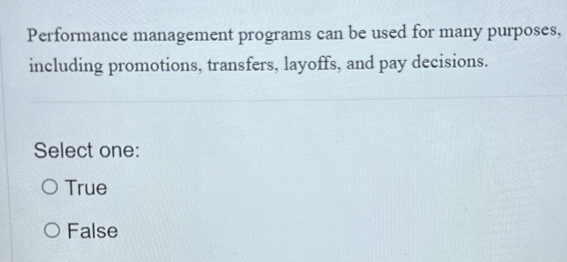 Solved Performance management programs can be used for many | Chegg.com