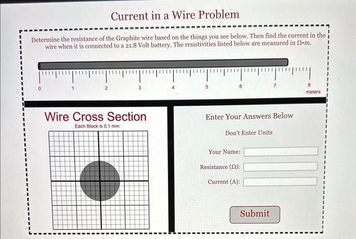 Solved Determine the resistance of the Graphite wire based | Chegg.com