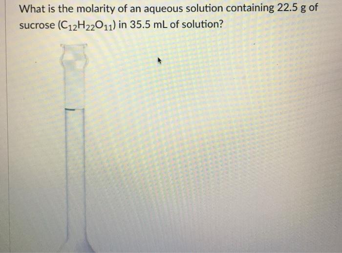 Solved What is the molarity of an aqueous solution | Chegg.com