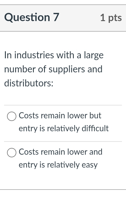 Solved Question 71 ﻿ptsIn industries with a large number of | Chegg.com