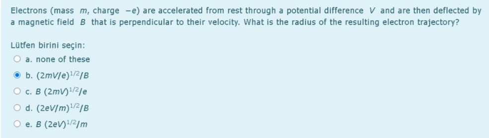 Solved Electrons Mass M Charge E Are Accelerated From