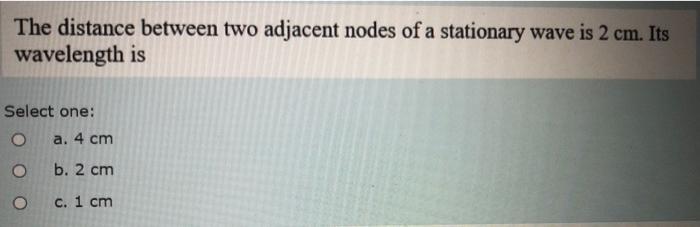 Solved The distance between two adjacent nodes of a | Chegg.com