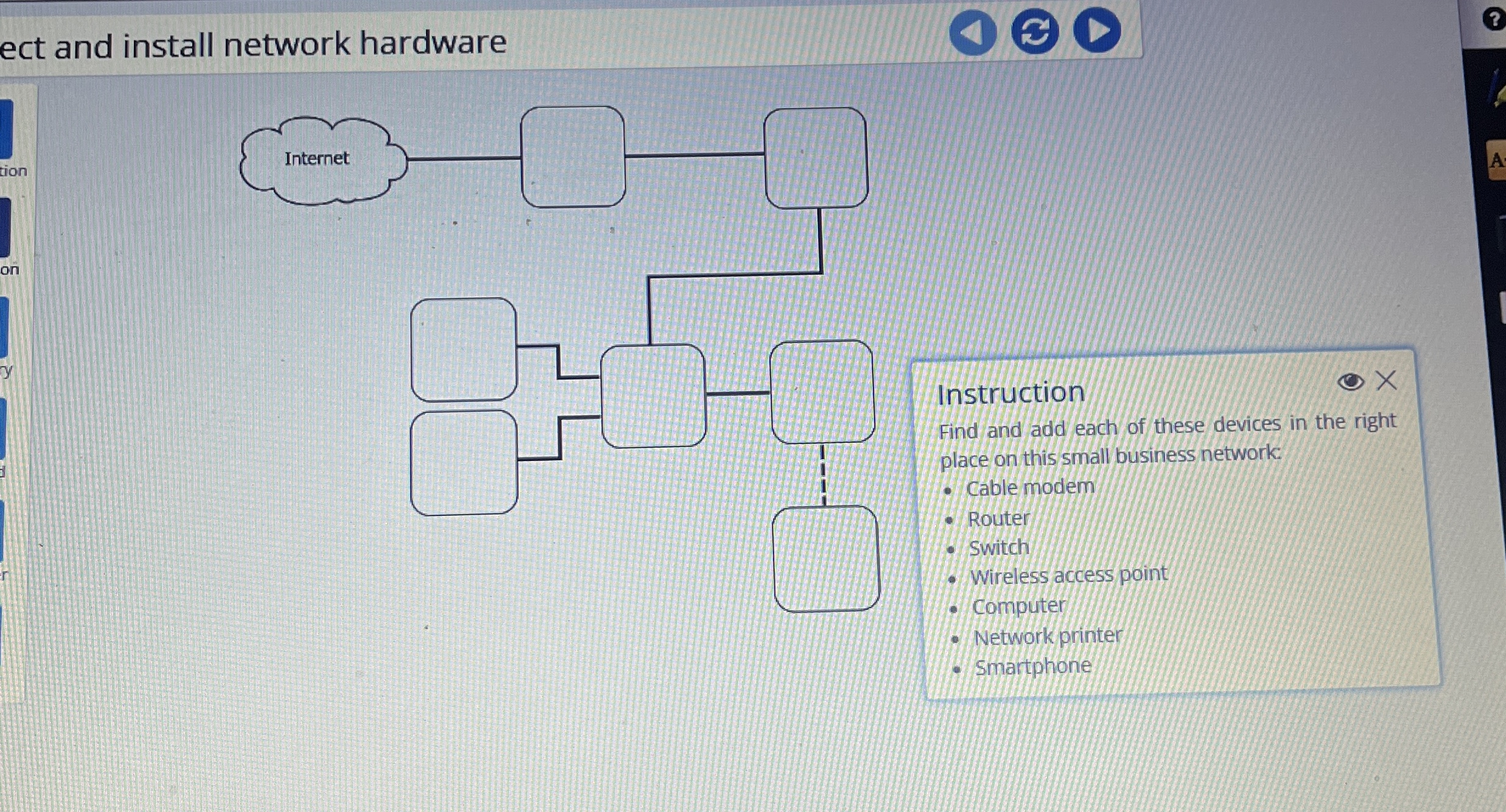 Solved ect and install network hardware(3)InstructionFind | Chegg.com