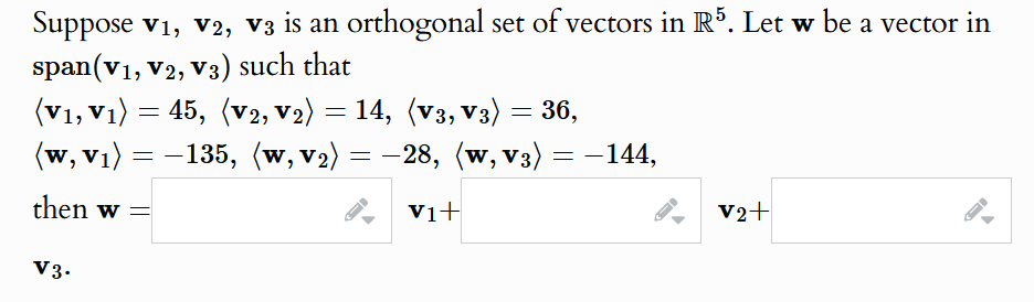 Solved Suppose v1,v2,v3 ﻿is an orthogonal set of vectors in | Chegg.com