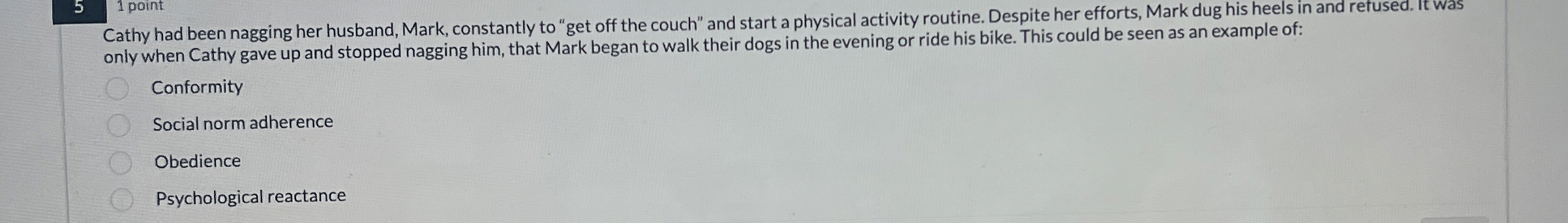 Solved Cathy had been nagging her husband, Mark, constantly | Chegg.com