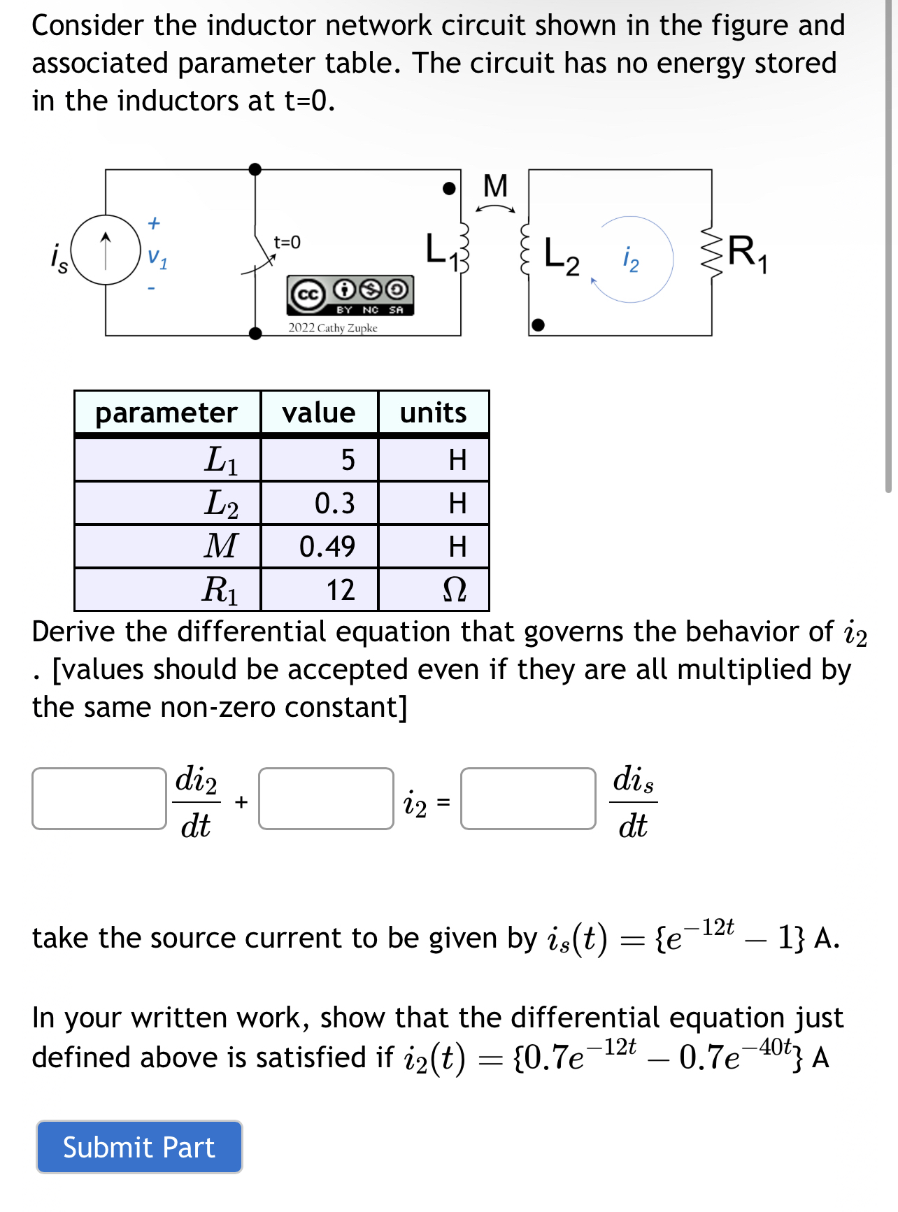 Solved Consider the inductor network circuit shown in the | Chegg.com