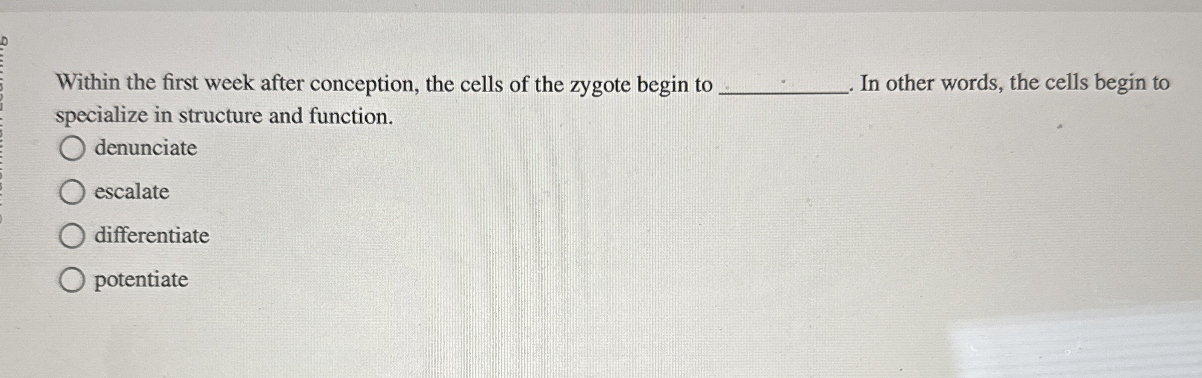 Solved Within the first week after conception, the cells of | Chegg.com