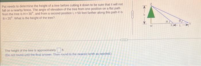 Solved Pat needs to determine the height of a tree before | Chegg.com