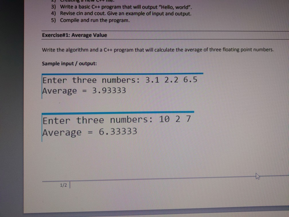 Solved 3 Write A Basic C Program That Will Output Hello 8340