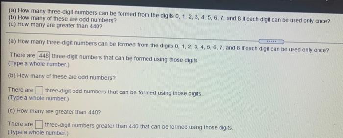 Solved (a) How many three-digit numbers can be formed from | Chegg.com