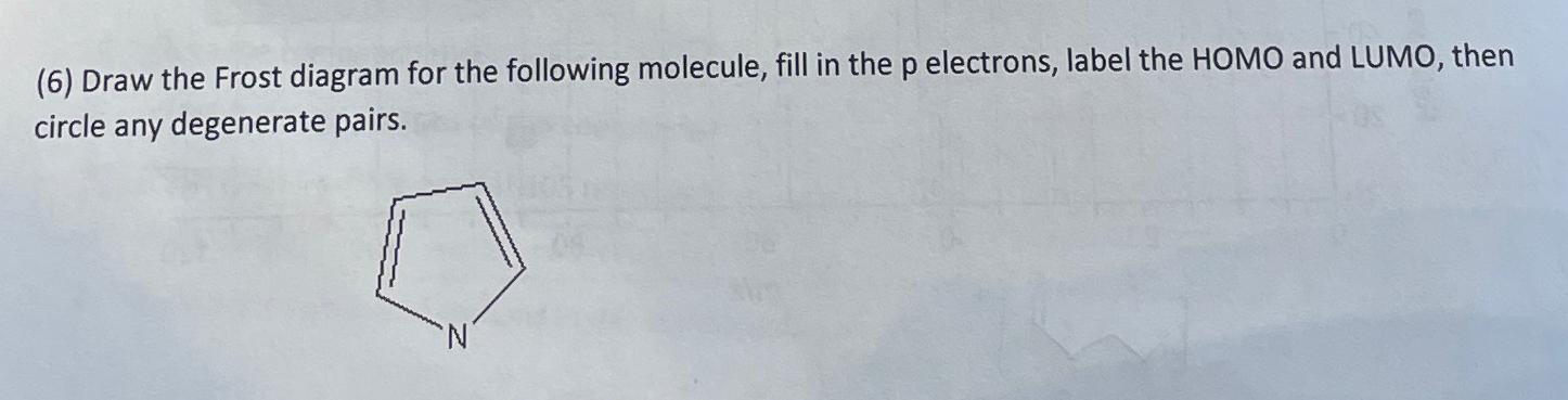 Solved Draw the Frost diagram for the following molecule, | Chegg.com
