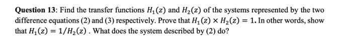 Solved Question 14 Using The Matlab Stem Function Plot The 3430