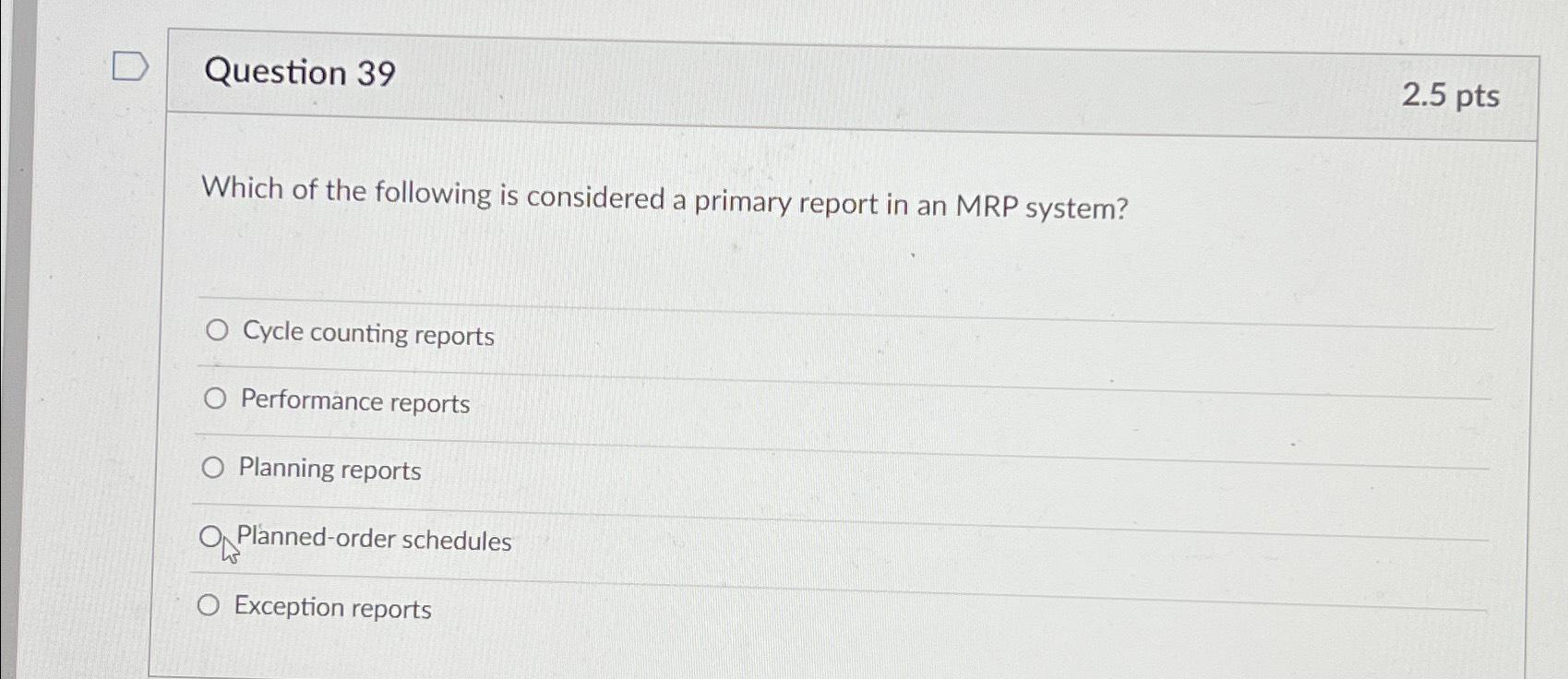 Solved Question 392.5ptsWhich of the following is considered | Chegg.com