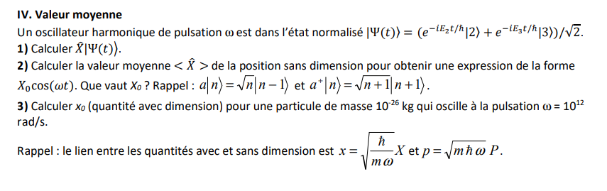 Solved IV. ﻿Expectation valueA harmonic oscillator with | Chegg.com