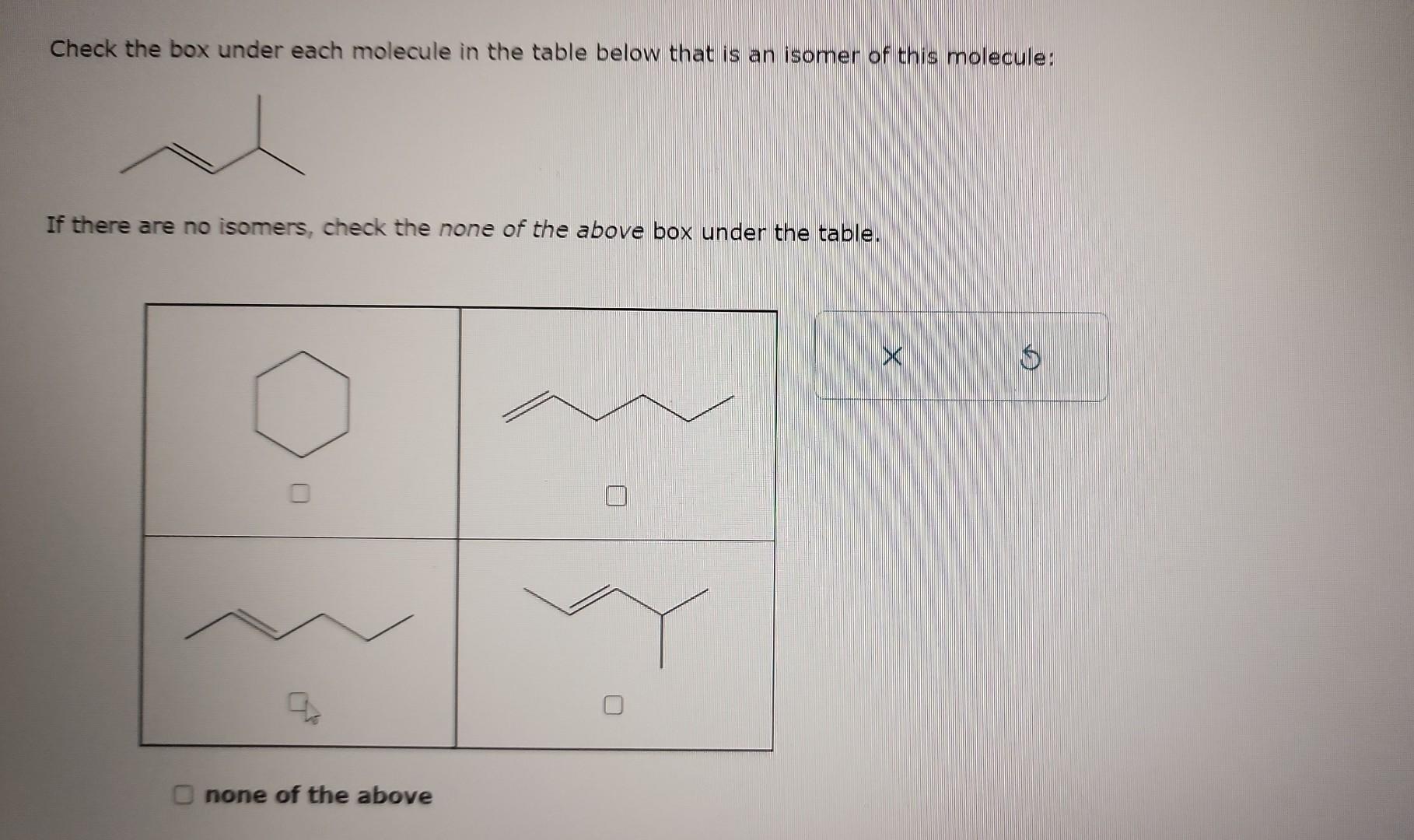 Solved Check the box under each molecule in the table below | Chegg.com
