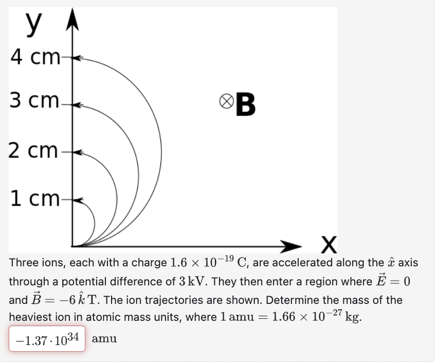 Solved Three ions, each with a charge 1.6×10-19C, ﻿are | Chegg.com