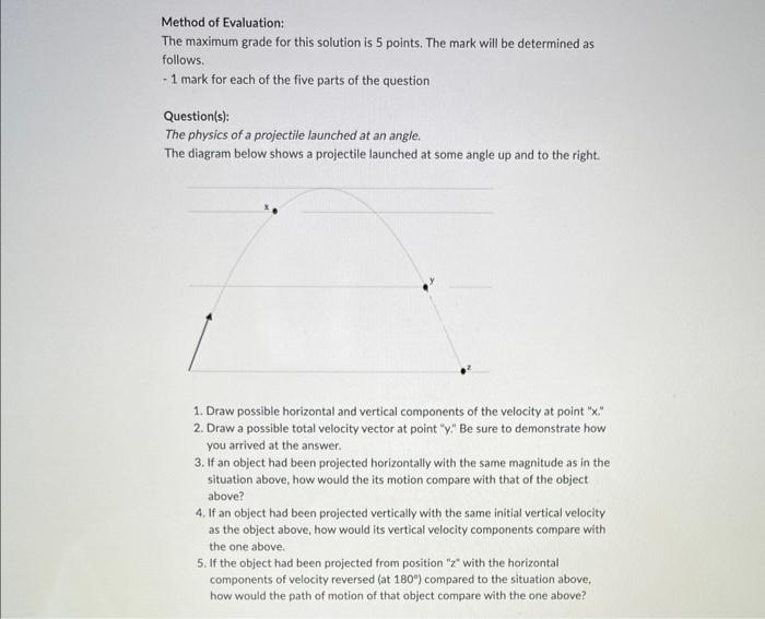 Solved Method of Evaluation: The maximum grade for this | Chegg.com