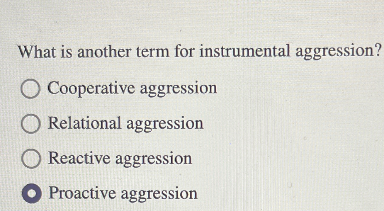Solved What is another term for instrumental | Chegg.com