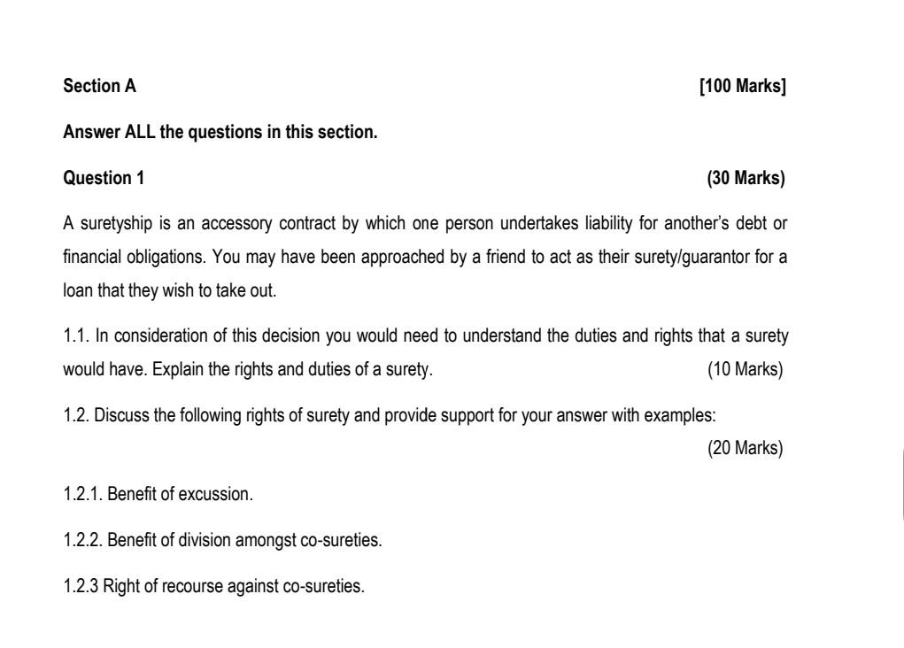 Solved Answer ALL the questions in this section. Question 1 | Chegg.com