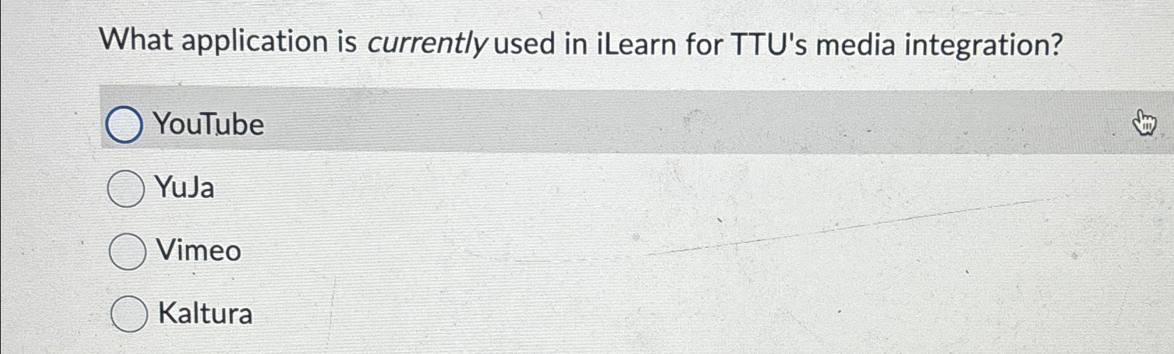 Solved What application is currently used in iLearn for | Chegg.com