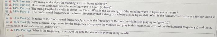 Solved Using special techniques called string harmonics (or | Chegg.com