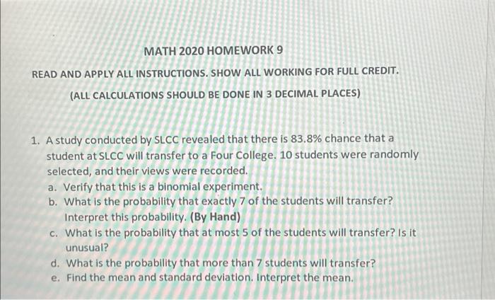 Solved MATH 2020 HOMEWORK 9 READ AND APPLY ALL INSTRUCTIONS. | Chegg.com