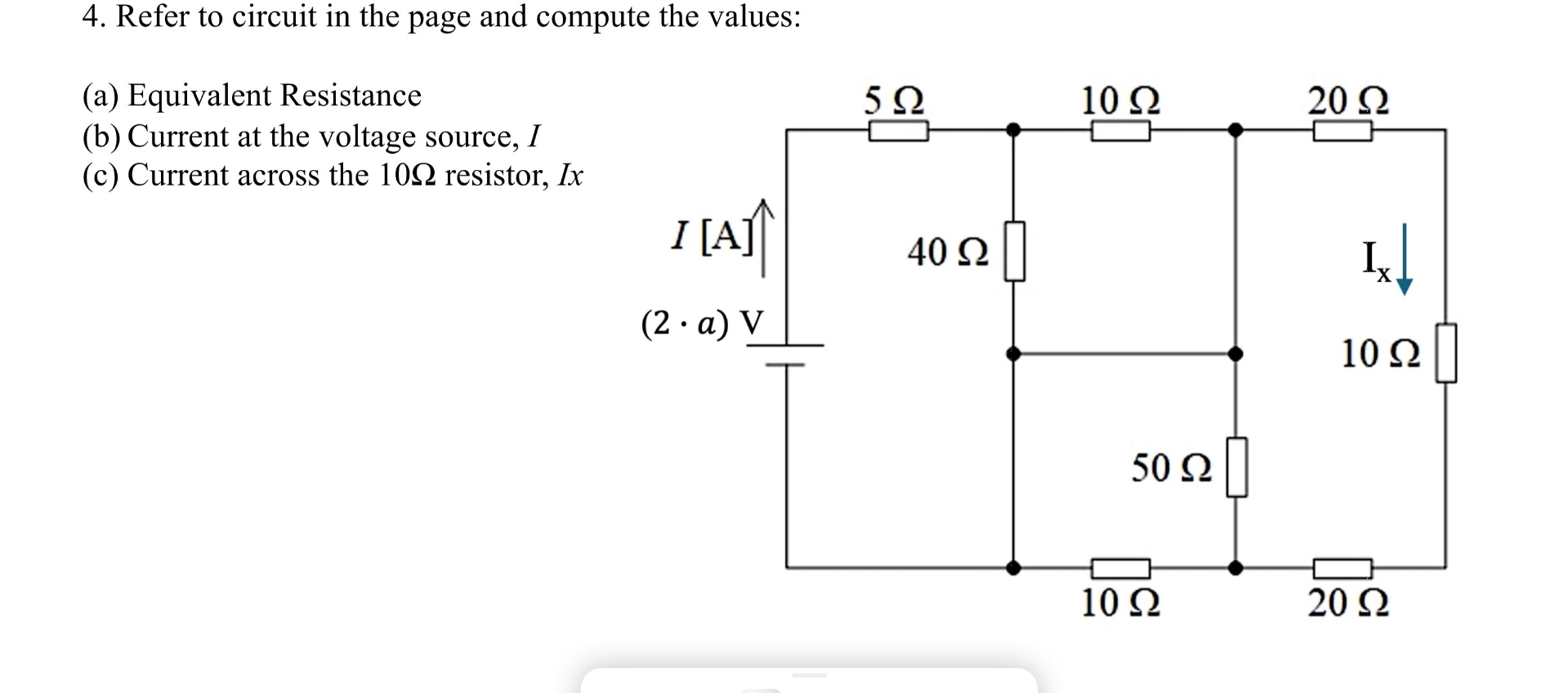 Solved Refer to circuit in the page and compute the | Chegg.com