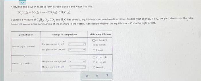 Solved Acetylene and oxygen react to form carbon dioxide and | Chegg.com