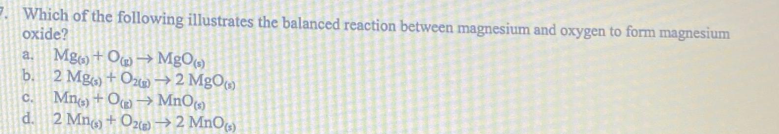 Solved Which of the following illustrates the balanced | Chegg.com