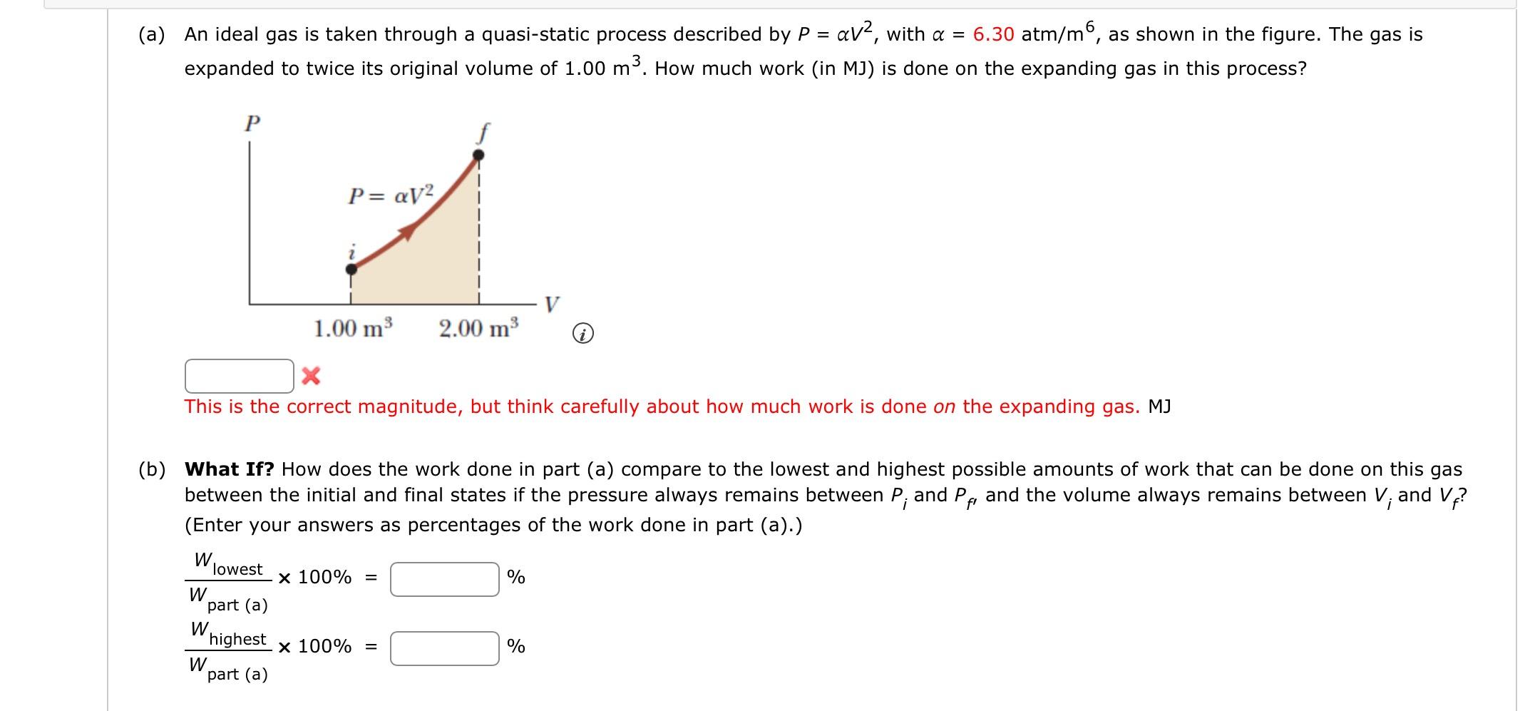 Solved (a) ﻿An ideal gas is taken through a quasi-static | Chegg.com