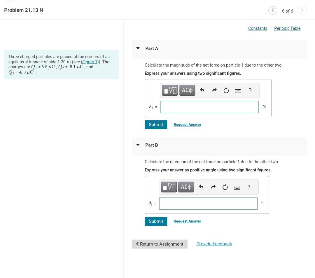 Solved Three charged particles are placed at the corners of | Chegg.com