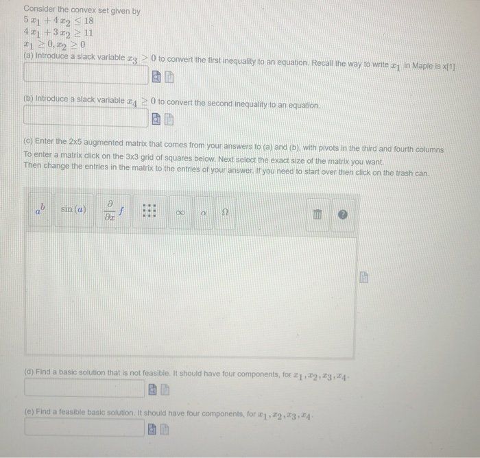 Solved Consider the convex set given by 501 +4+2 5 18 401 +3 | Chegg.com