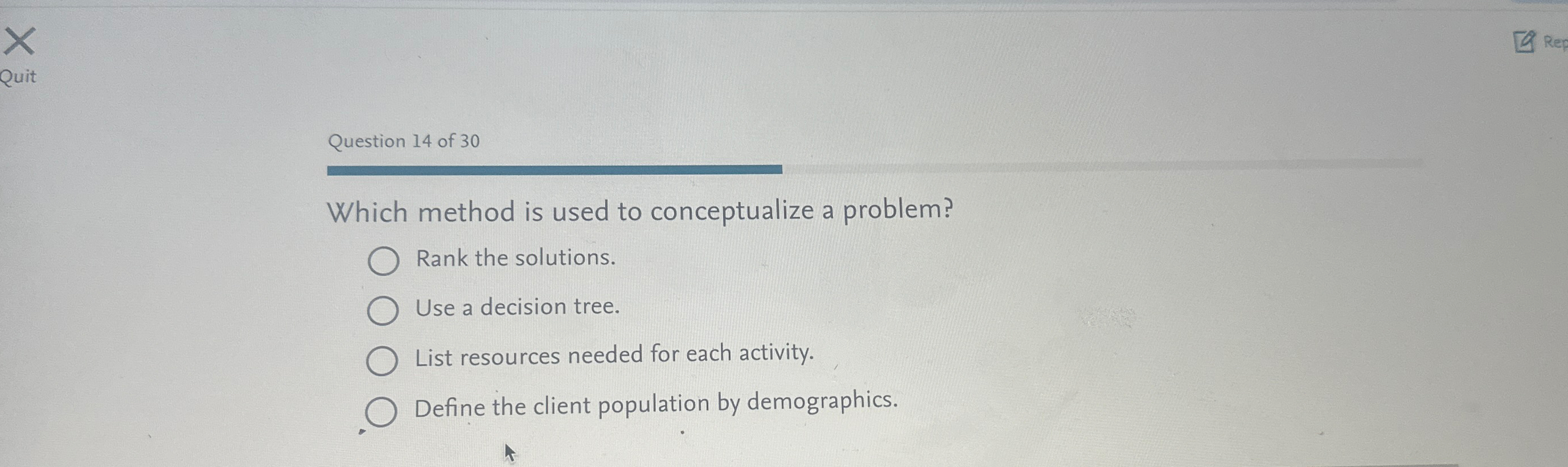Solved Question 14 ﻿of 30Which method is used to | Chegg.com