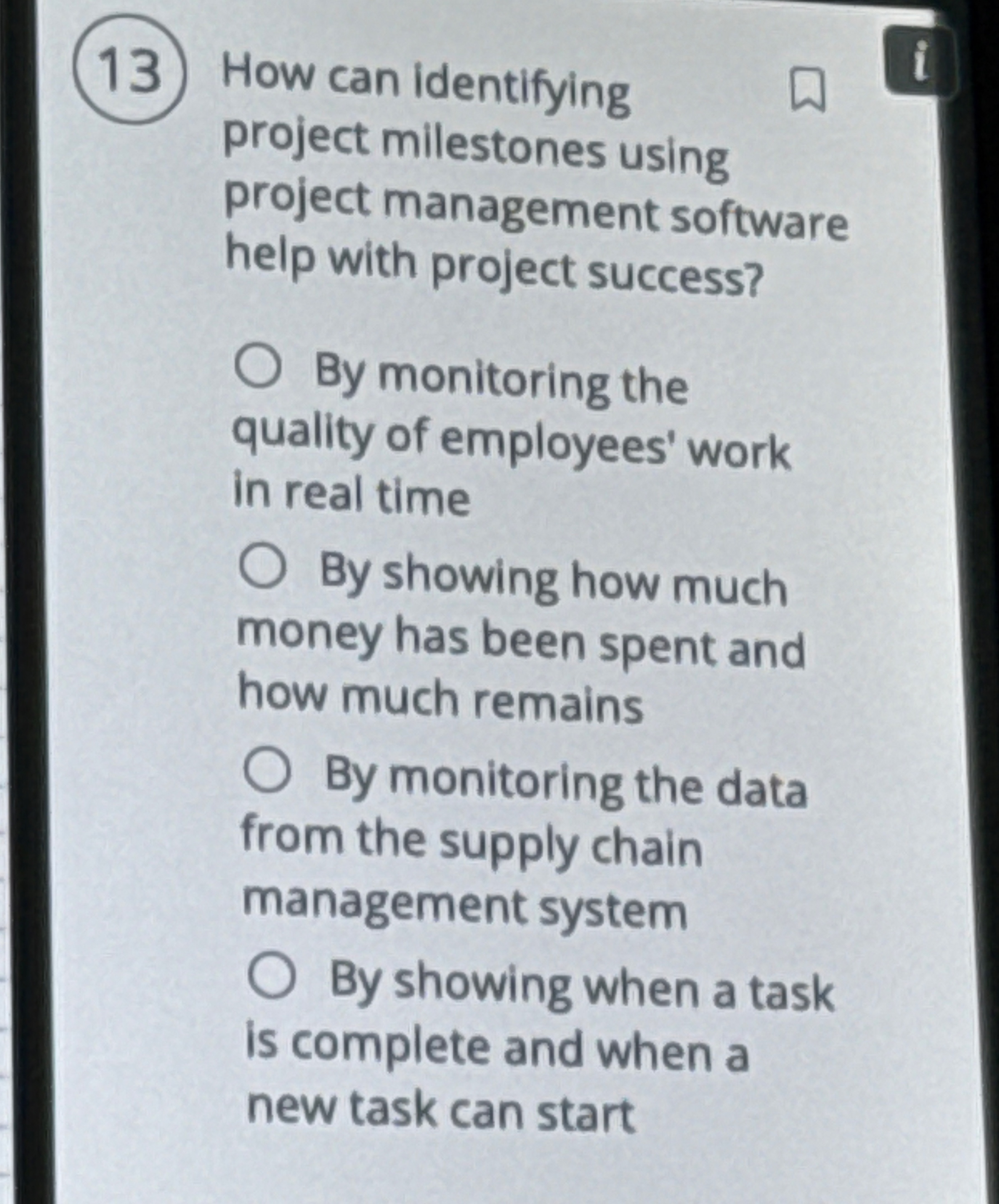 How can identifying project milestones using project | Chegg.com