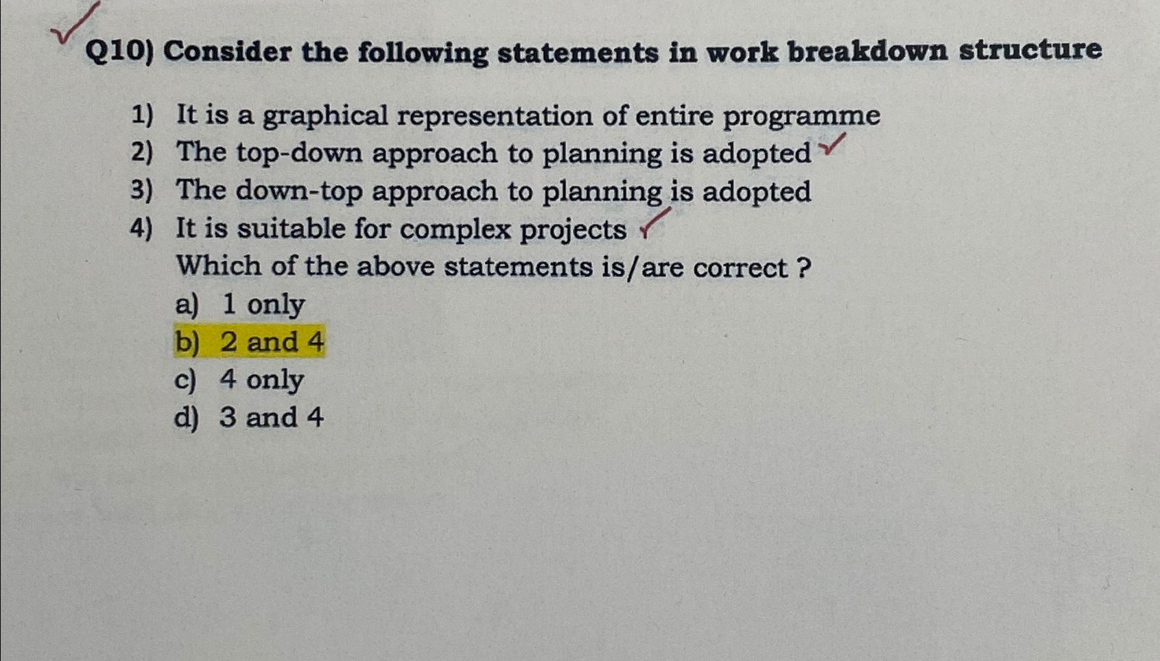 Solved Q10) ﻿Consider the following statements in work | Chegg.com