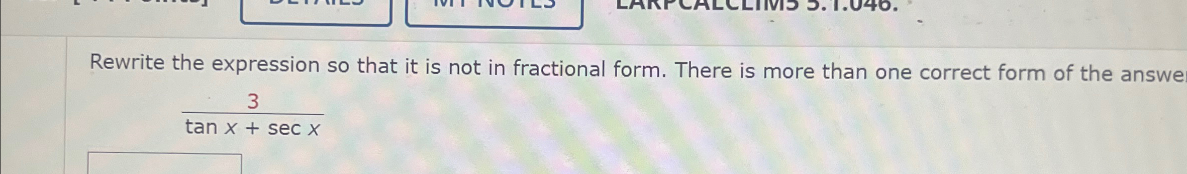 Solved Rewrite the expression so that it is not in | Chegg.com