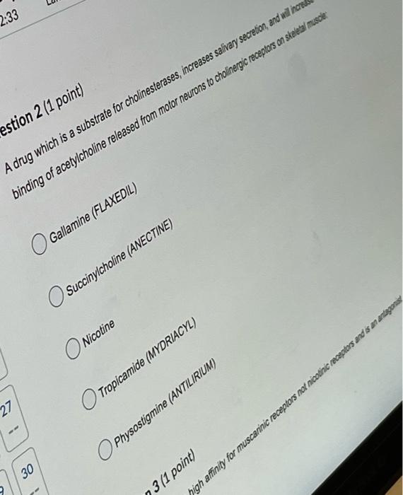Solved 2:33 estion 2 (1 point) A drug which is a substrate | Chegg.com