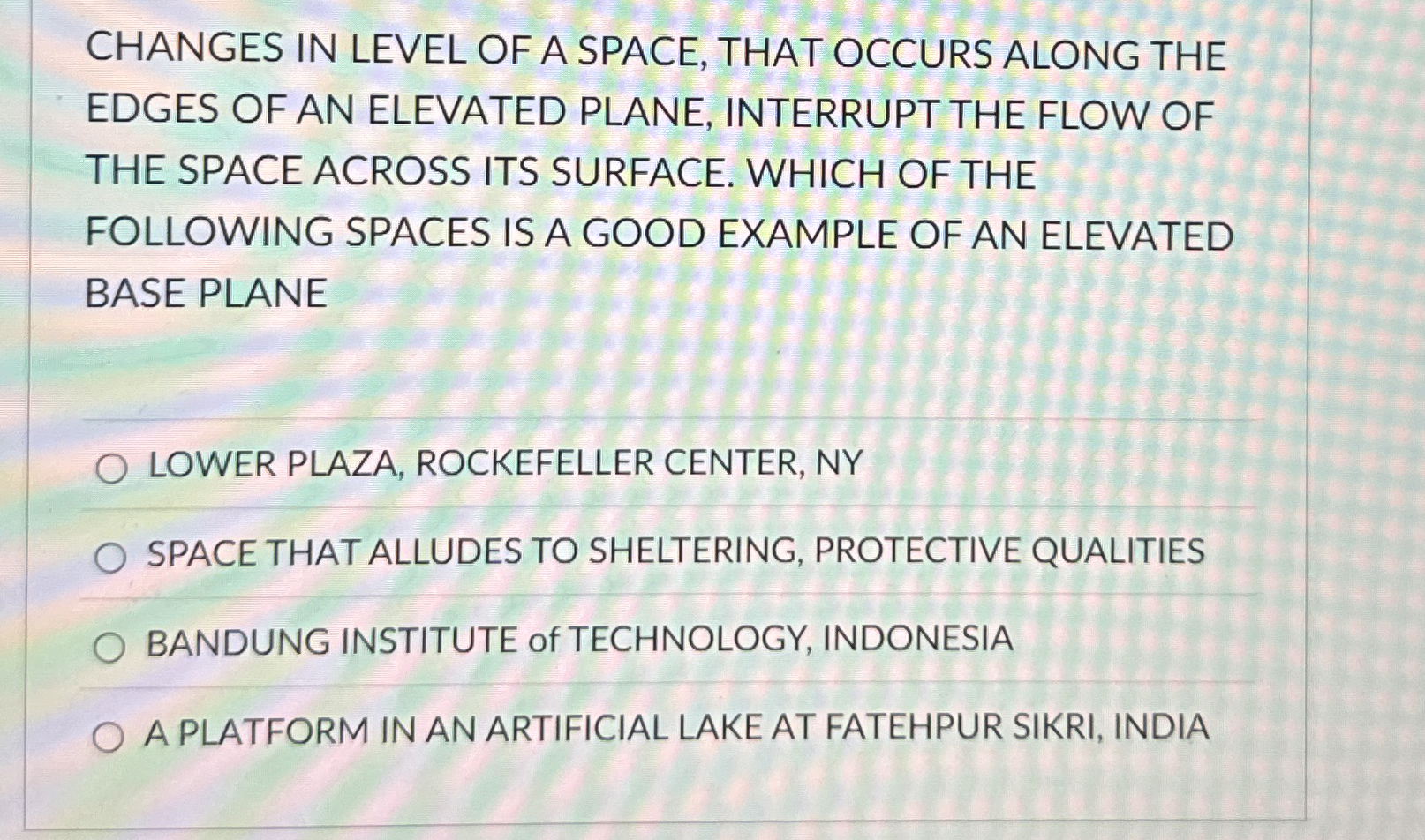 Solved CHANGES IN LEVEL OF A SPACE, THAT OCCURS ALONG | Chegg.com