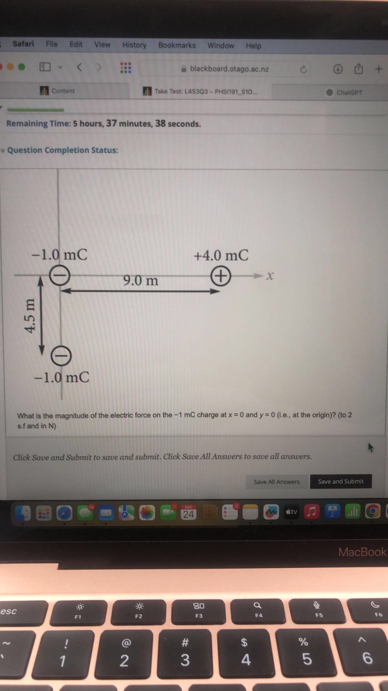 Solved # Question Completion Status:What is the magnitude of | Chegg.com