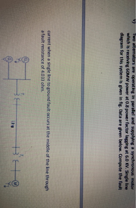 Solved Two alternators are operating in parallel and | Chegg.com