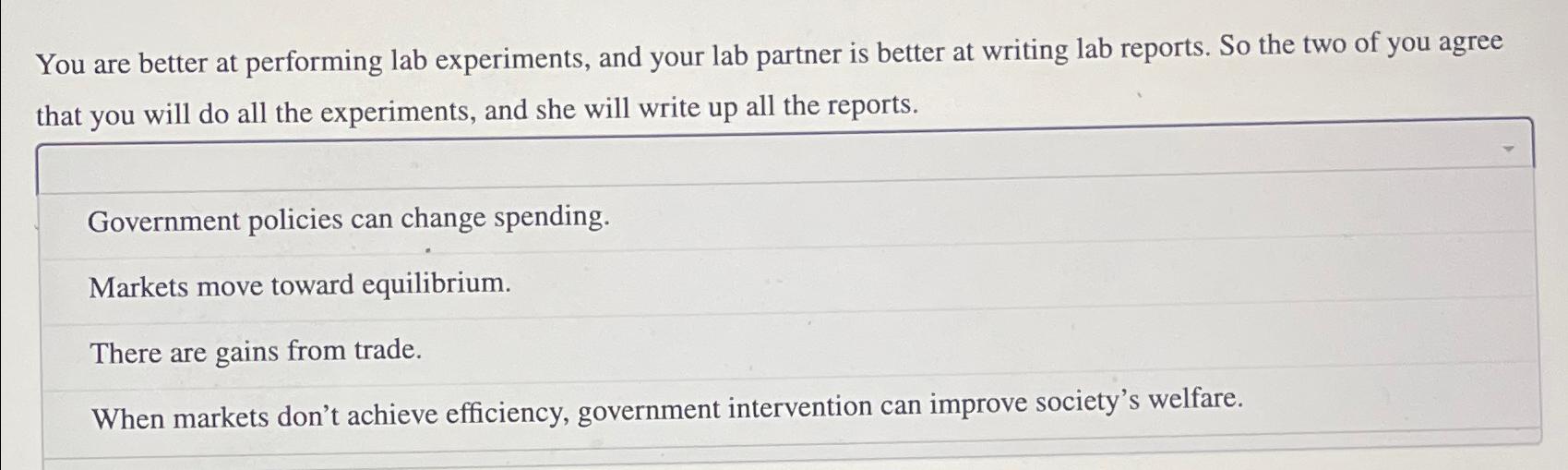 Solved You are better at performing lab experiments, and | Chegg.com