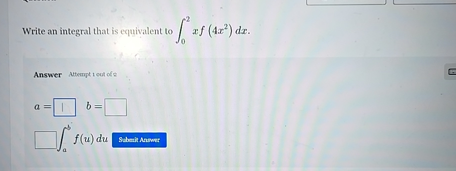 Solved Write an integral that is equivalent to | Chegg.com