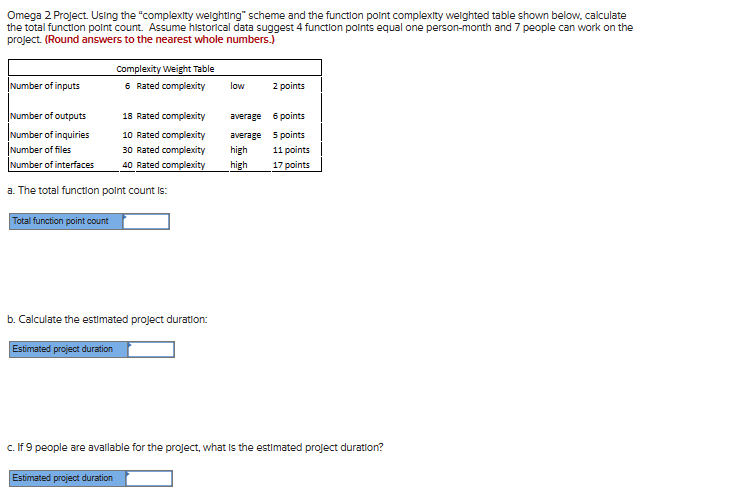 Solved Omega 2 ﻿Project. Using the "complexity weighting" | Chegg.com