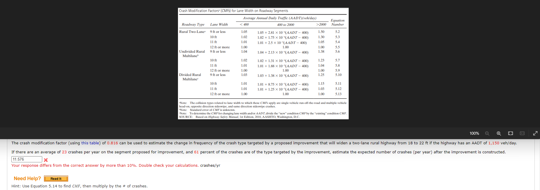 Solved [ ﻿Your response differs from the correct answer by | Chegg.com