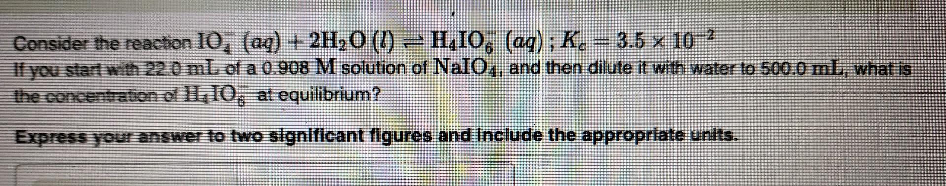 Solved Consider the reaction | Chegg.com