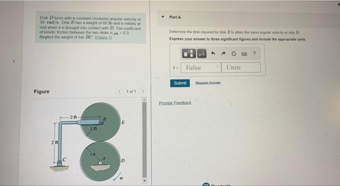 Solved Disk D turns with a constant clockwise angular | Chegg.com