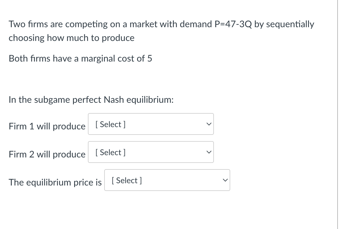 Solved Two firms are competing on a market with demand | Chegg.com