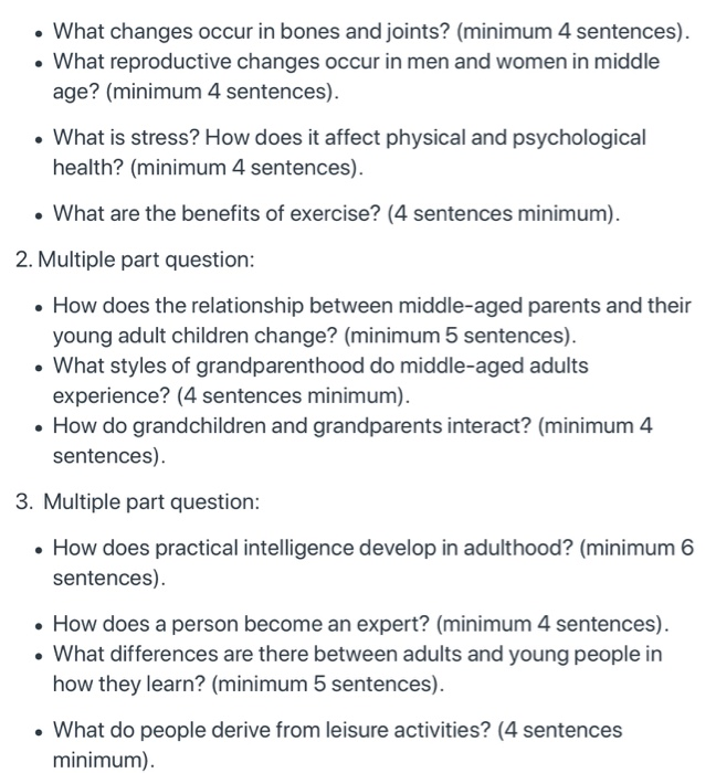 1. Multiple part question: • How does appearance | Chegg.com