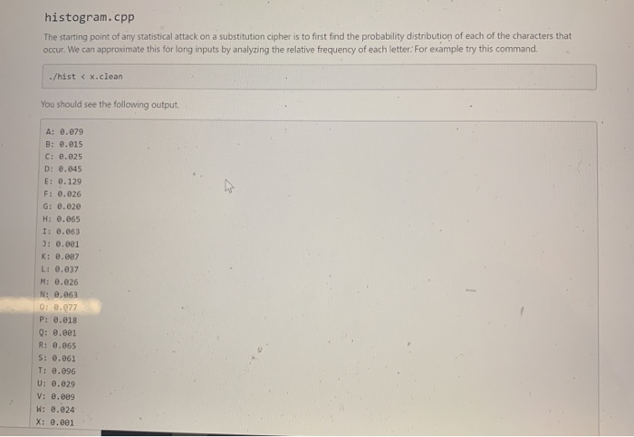 Solved histogram.cpp The starting point of any statistical | Chegg.com